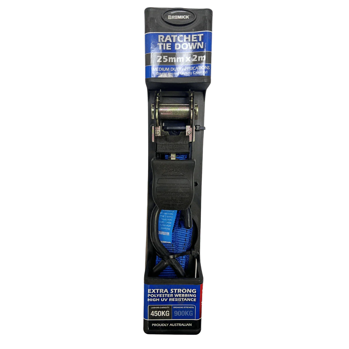 RATCHET TIE DOWN 25MM X 2M 1PK – Macro Timber Supplies